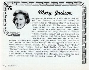 Mary Jackson (1962) - Historic Elitch Theatre
